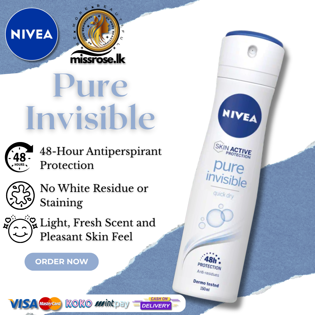 NIVEA Pure invisible 48h Spray – Missrose.lk