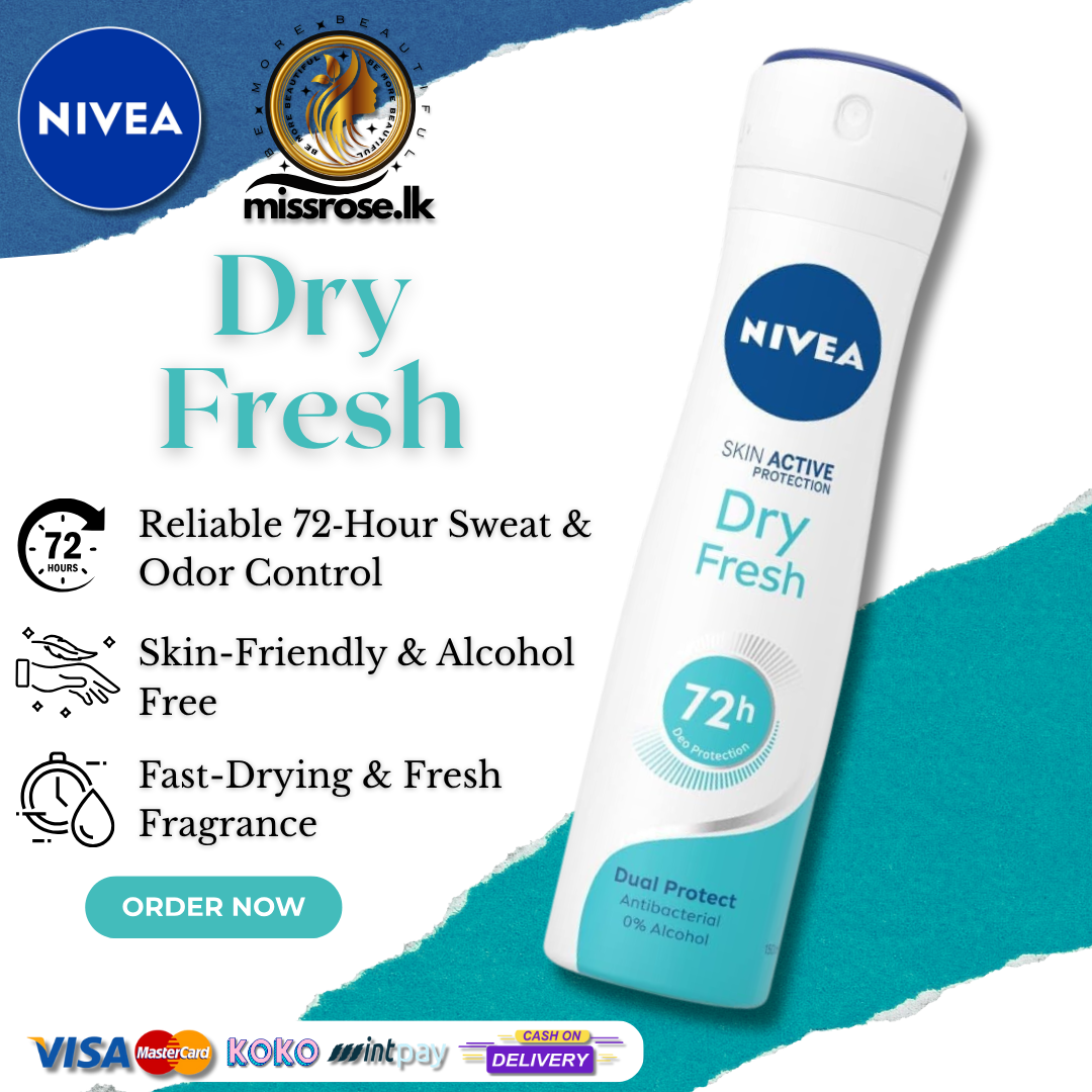 Nivea Dry Fresh 72h Antiperspirant Spray – Missrose.lk